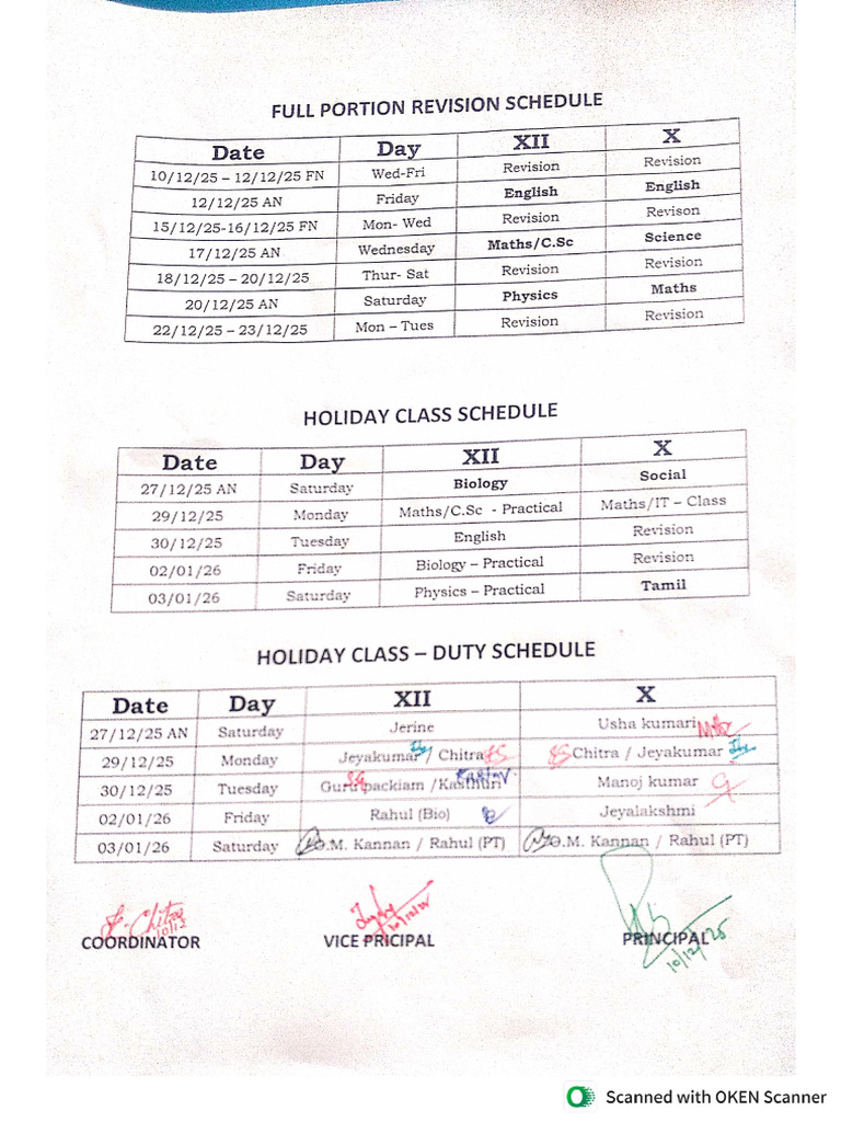Full Portion Ans Holiday Schedule | PDF
