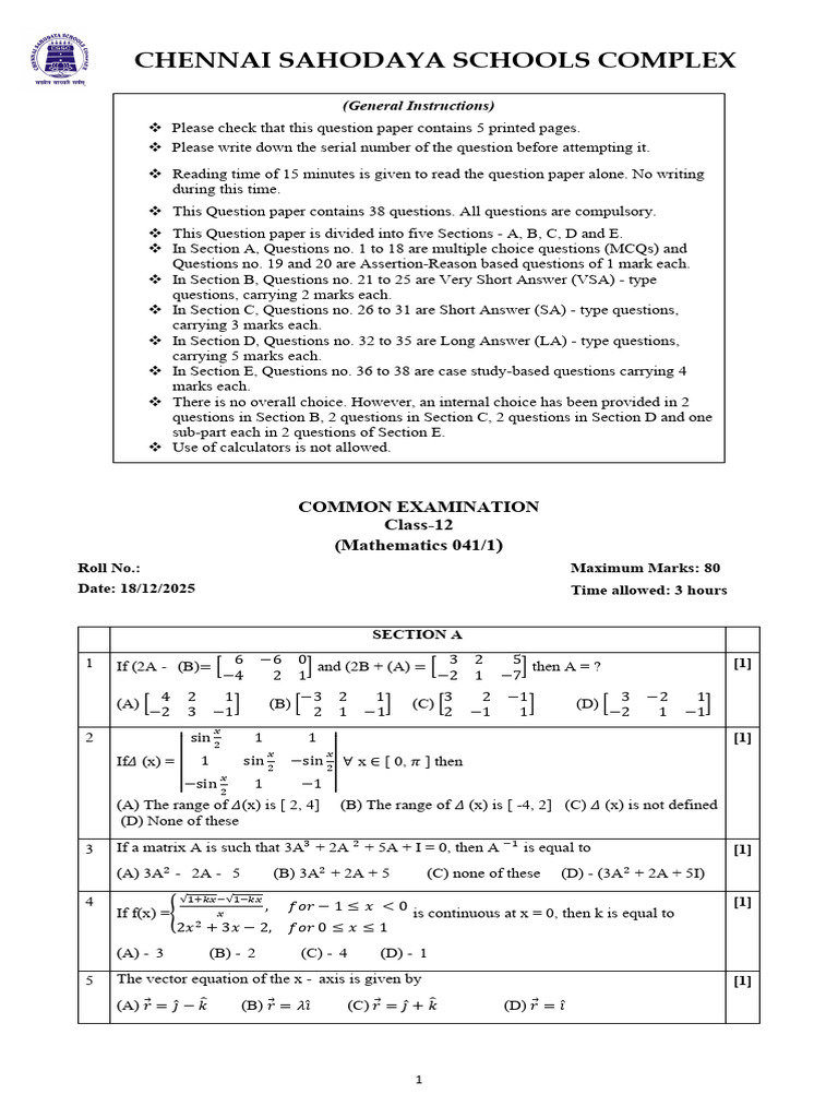 math set 1 | PDF | Mathematics