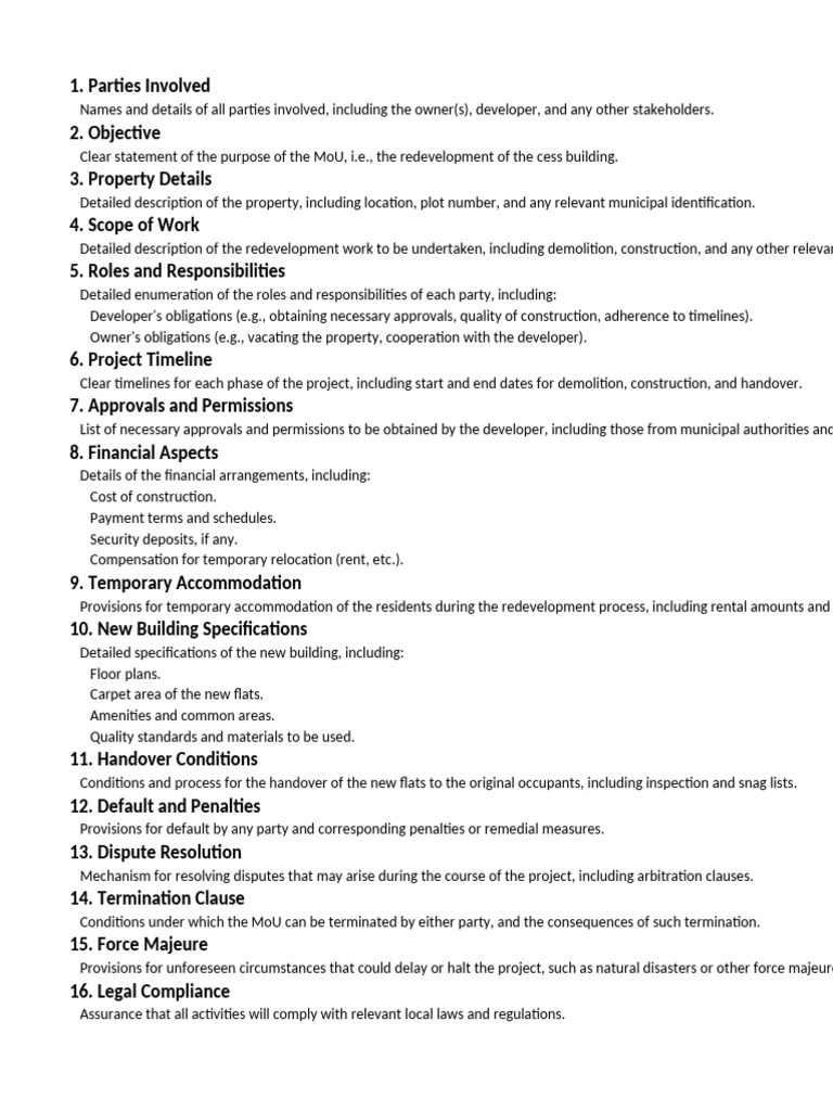 MOU draft | PDF | Business Law | Common Law