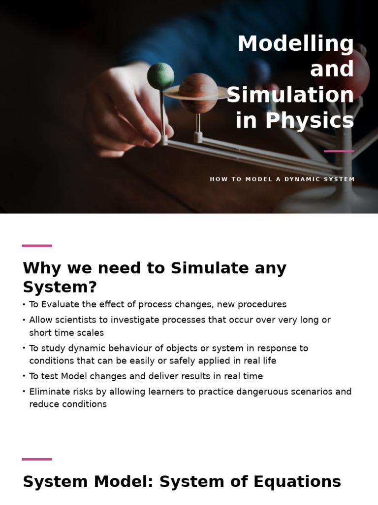 Dynamic System Modeling in Physics | PDF | Equations | System Of Linear ...