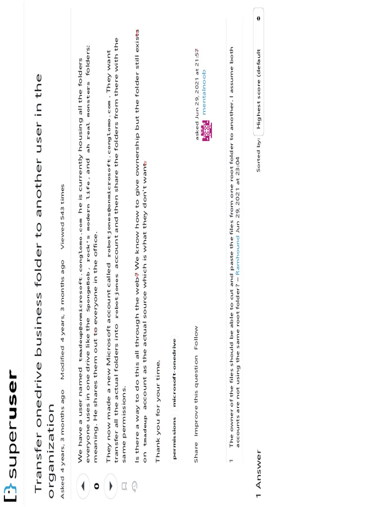 Permissions - Transfer Onedrive Business Folder to Another User in the ...