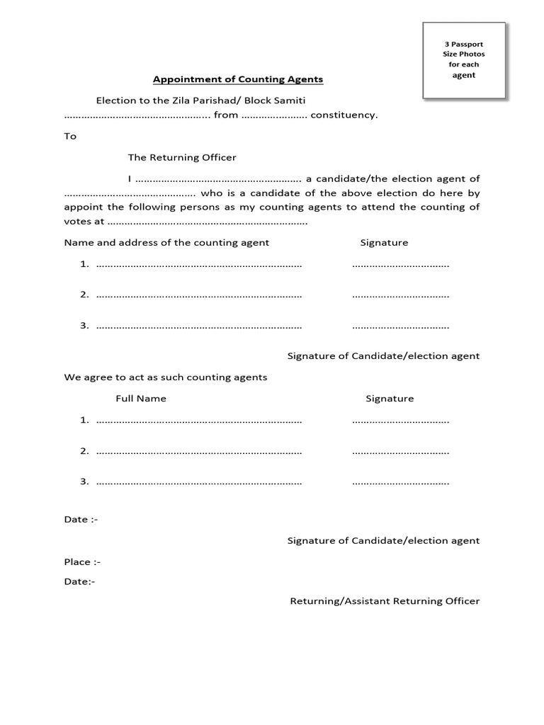 Appointment of Counting Agents | PDF