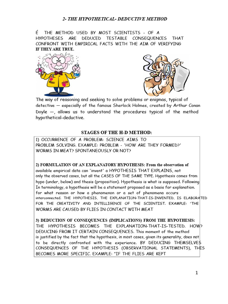The Hypothetical Deductive Method | PDF | Hypothesis | Cognition