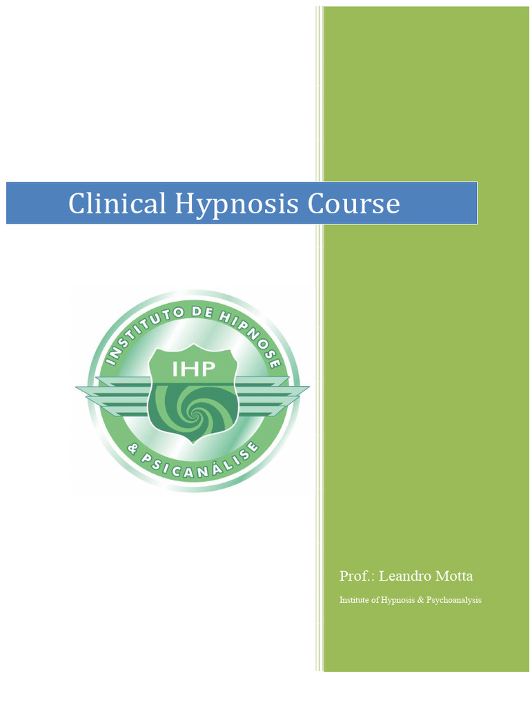 Official Clinical and Therapeutic Hypnosis Course Booklet | PDF ...