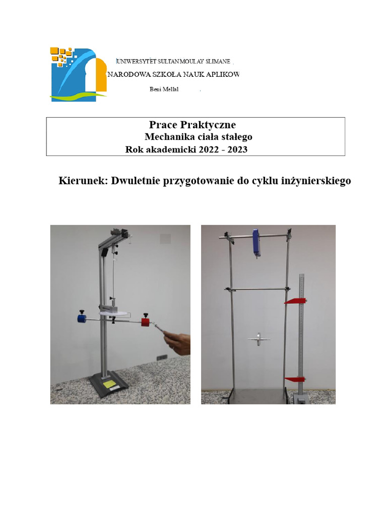 TP - Meca - Solide - ENSA BM (Wersja 22-23) | PDF