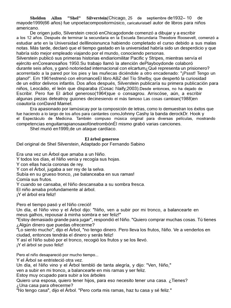 Árbol Generoso | PDF