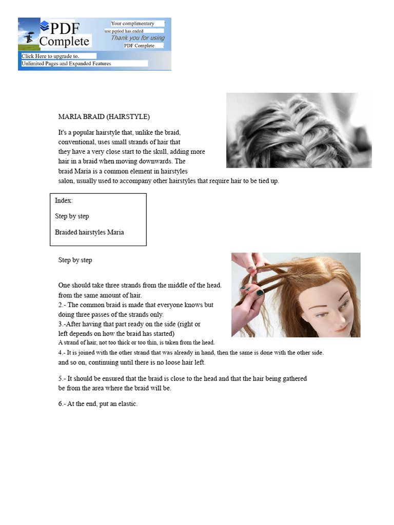 braid Maria with step by step images | PDF