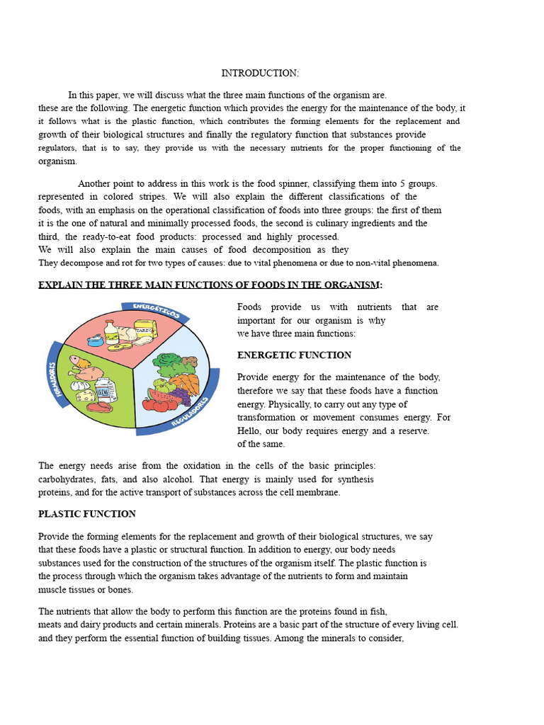 Functions of food | PDF | Foods | Nutrients