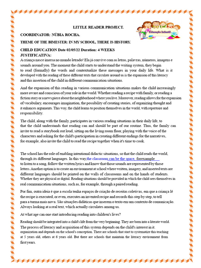 READING PROJECT - LITTLE READER | PDF | Literacy | Human Communication