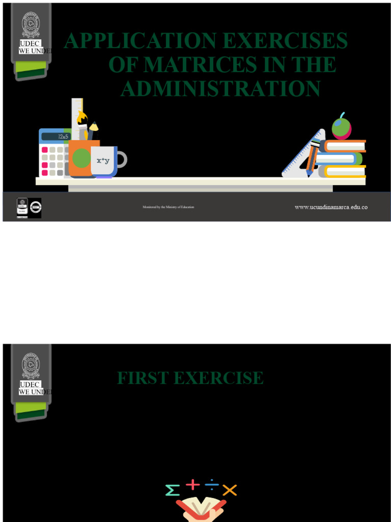 APPLICATION EXERCISES OF MATRICES IN ADMINISTRATION | PDF | Matrix ...