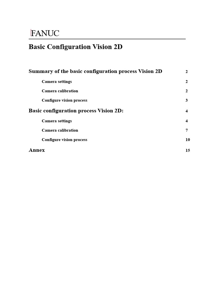2D Vision Basic Configuration (Calibration + Vision Process) | PDF ...