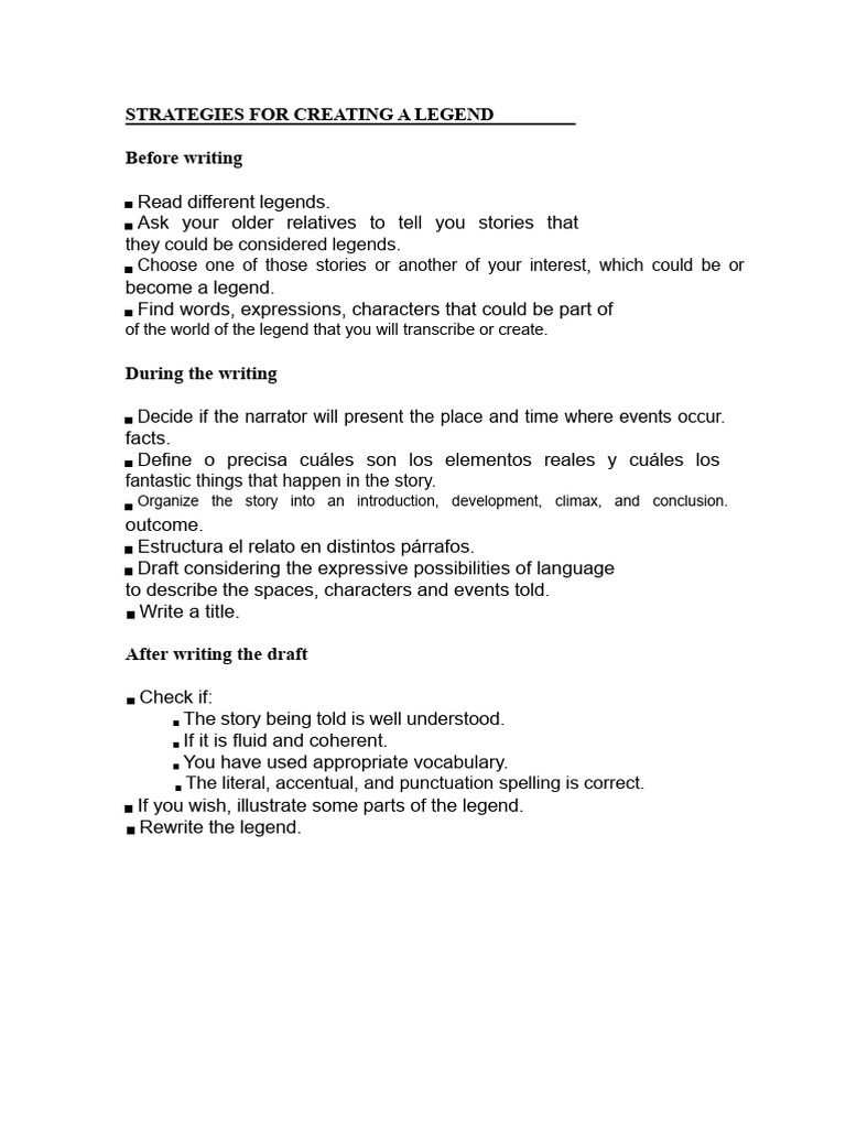 Strategies For Creating A Legend | PDF