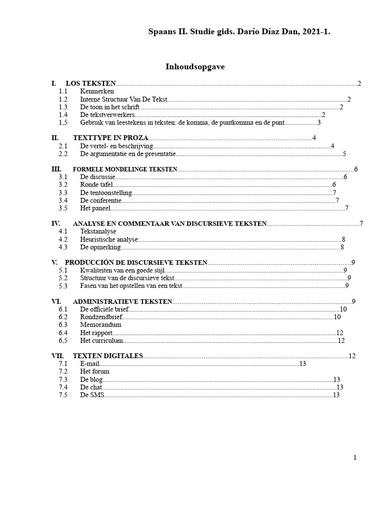 Spans Ii. Studiegids Voor Het Eindexamen 2021 | PDF