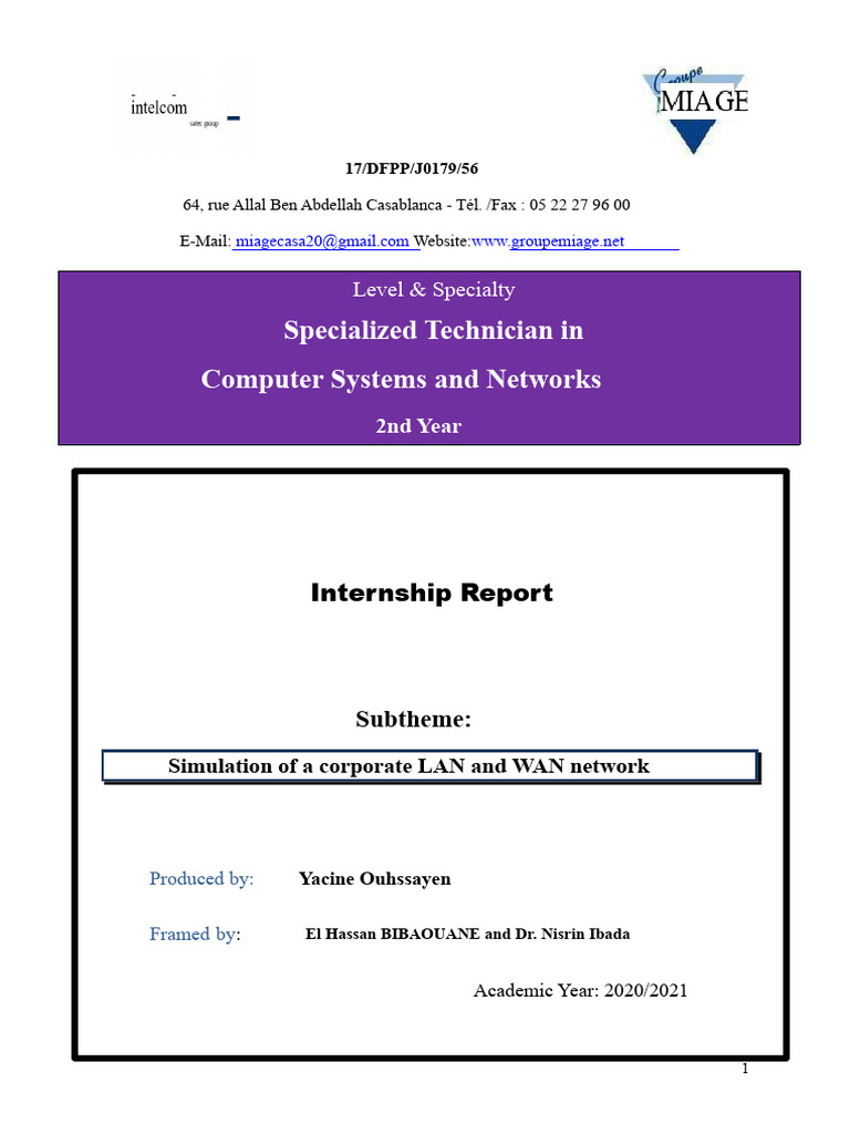 Internship report on LAN and WAN | PDF | Computer Network | Network Switch