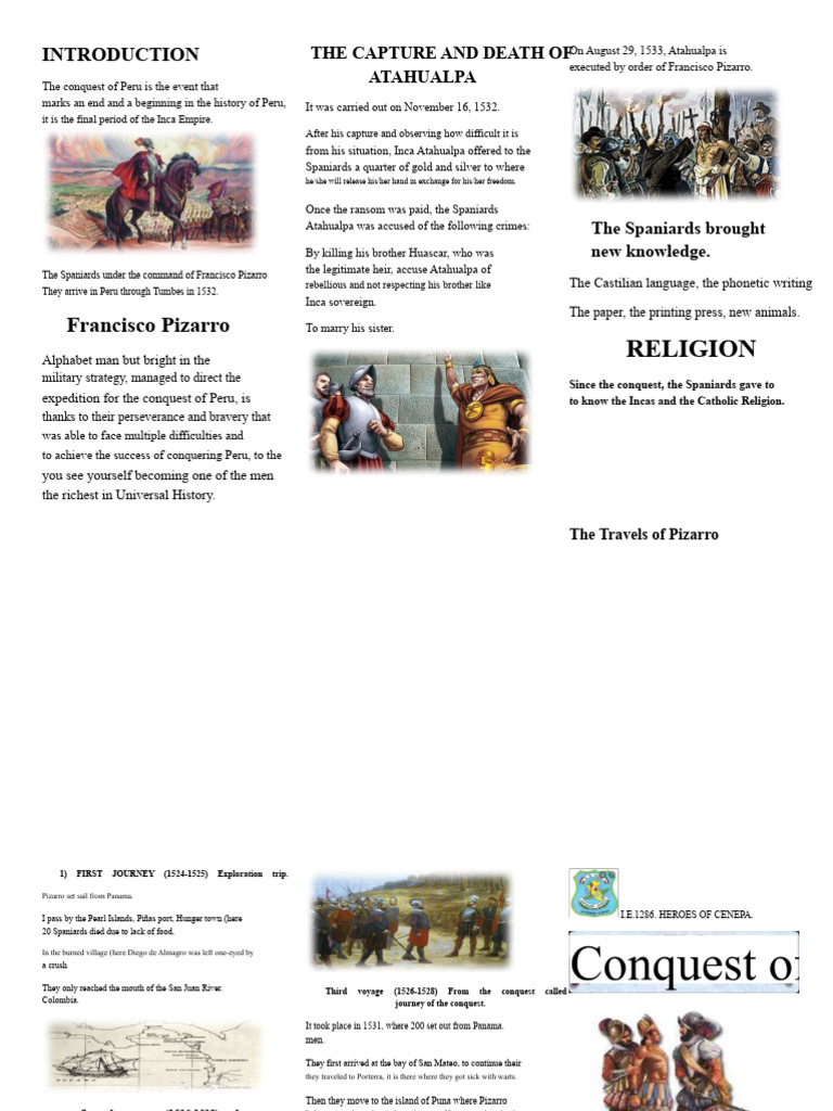 Diptich The Conquest of Peru. | PDF | Francisco Pizarro | Spanish ...