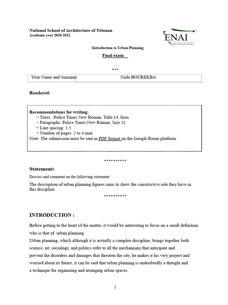 Urban Planning Figures Explained | PDF | Urban Planning | Liberal Arts ...