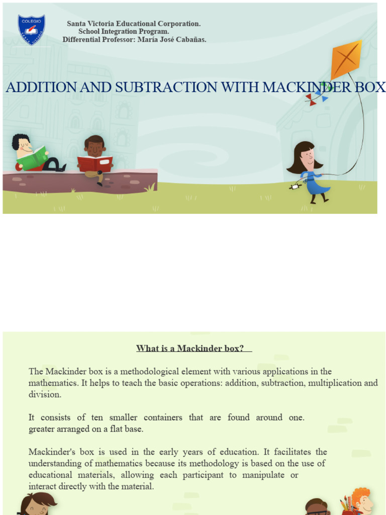 I Learn Addition and Subtraction With The Mackinder Box. | PDF