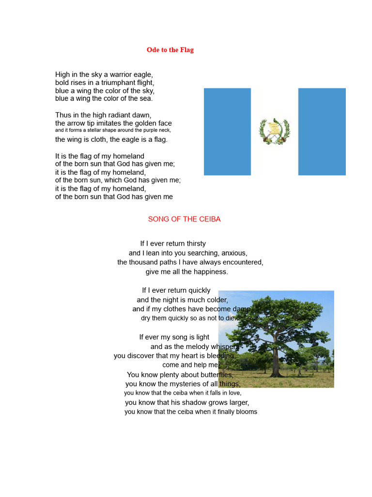 Songs To The Patriotic Symbols | PDF