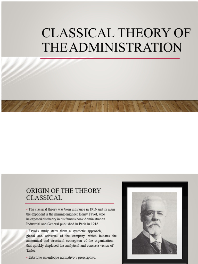 Classical Theory of Management | PDF | Economies | Business
