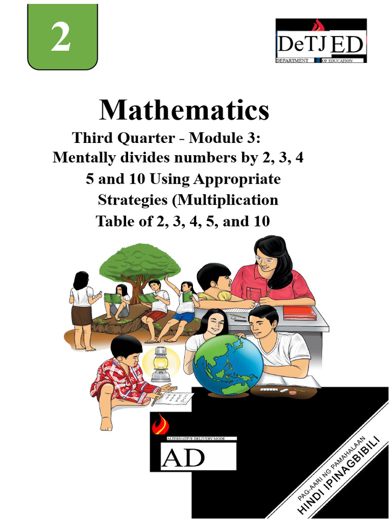 Math2 - Quarter3 - Module3 - Divides Mentally Numbers by 2, 3, 4, 5 and ...