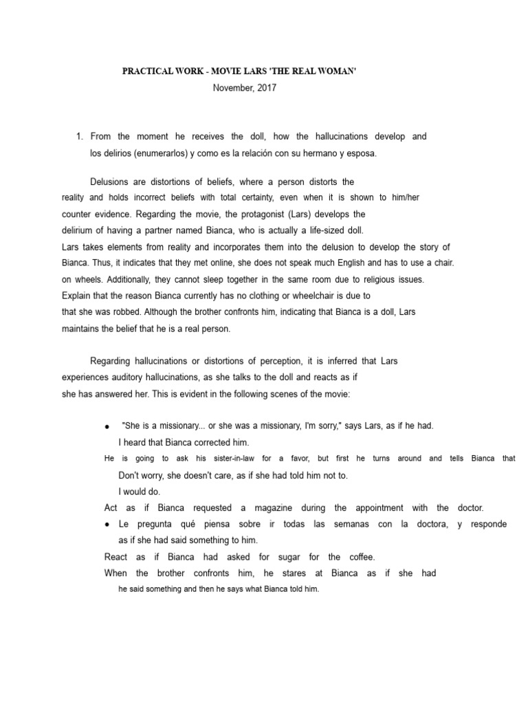 Lars and the Real Girl: Delusions Explained | PDF | Delusion ...