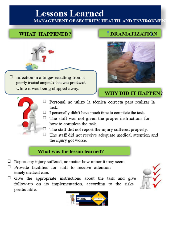 49 Lessons Learned Injuries To The Hands | PDF | Personal Protective ...