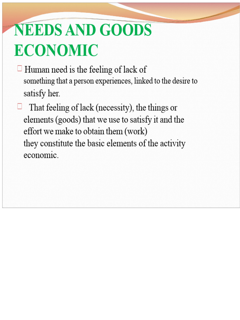 Understanding Human Needs and Goods | PDF | Behavioural Sciences ...