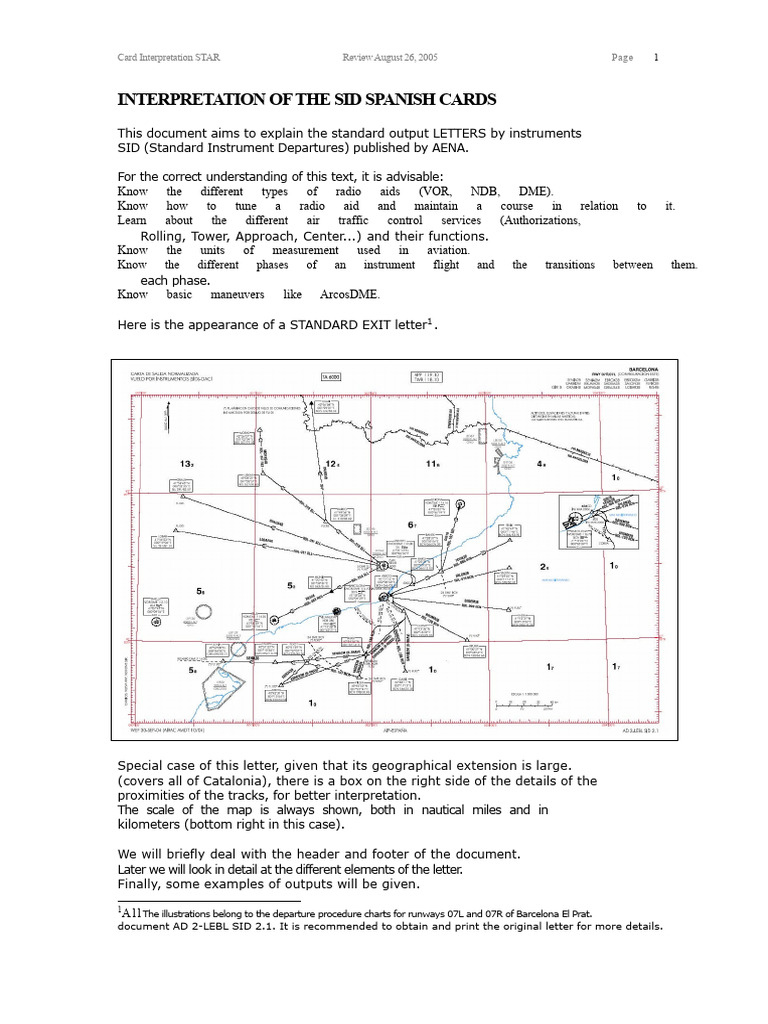 Interpretation of SID Cards | PDF | Aviation Safety | Navigation