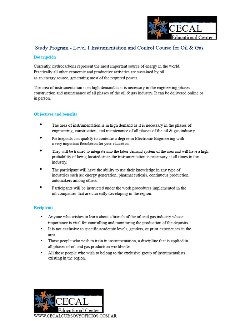 Level 1 Instrumentation Course for Oil & Gas | PDF | Pressure ...