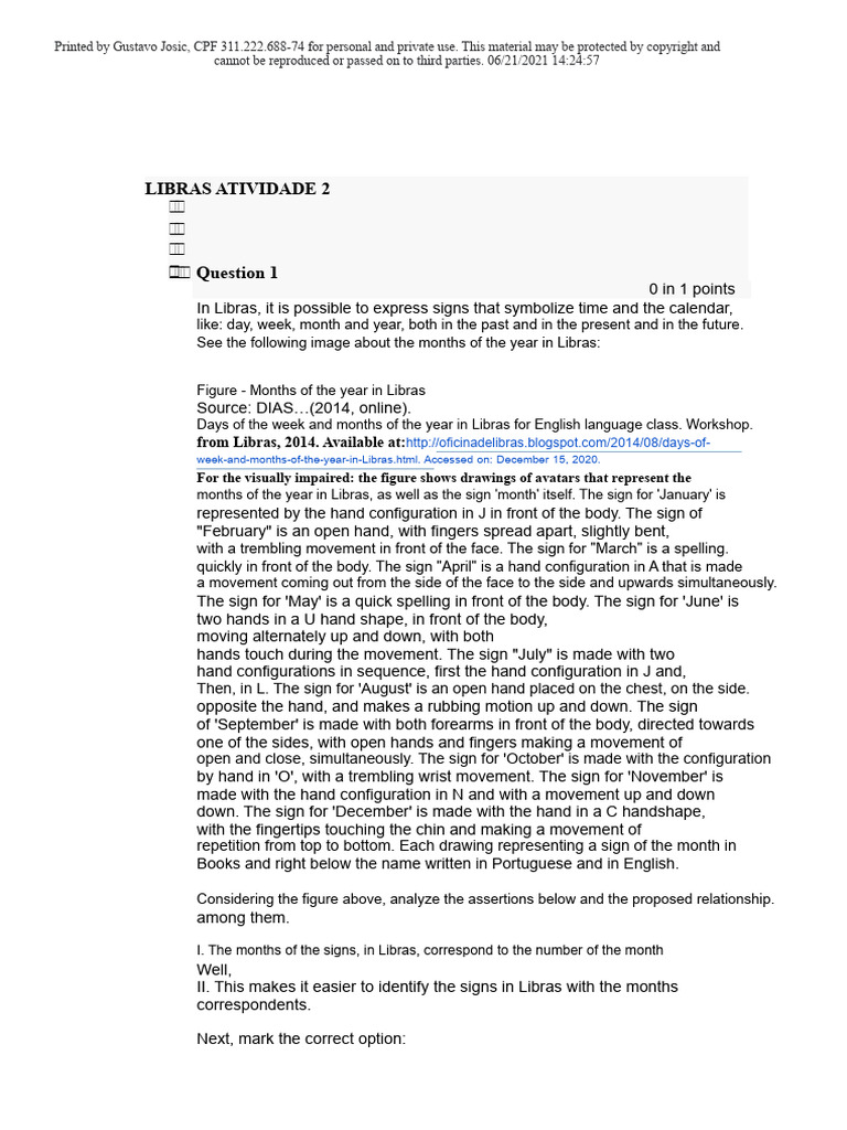 Libras Sign Language: Months and Greetings | PDF | Sign Language | Lexicon