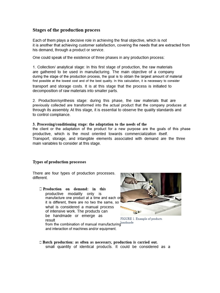 Production Process Stages Explained | PDF | Adhesive | Mass Production