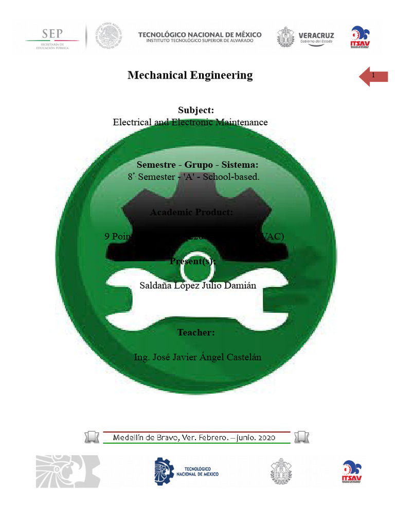 Engines Connection of 9 Pins (220VAC and 440 VAC) | PDF | Electric ...