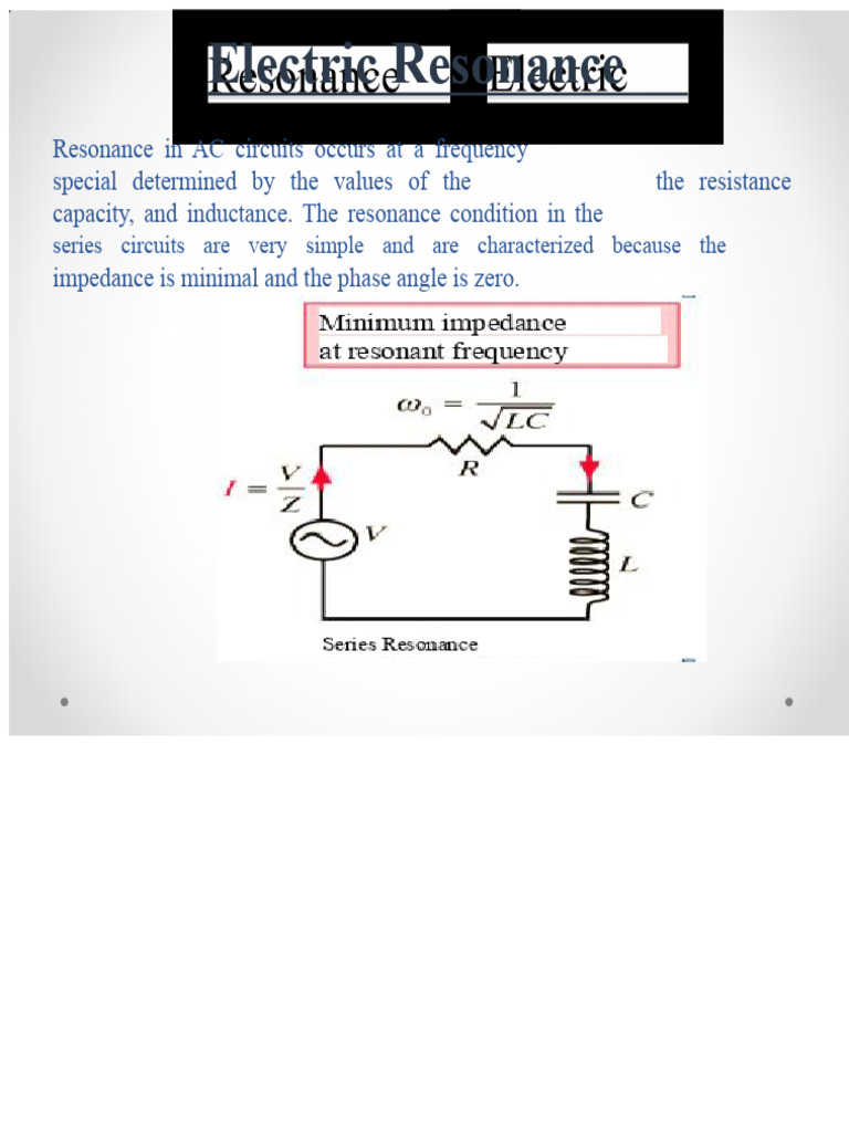 Understanding Series RLC Circuit Resonance | PDF | Resonance ...