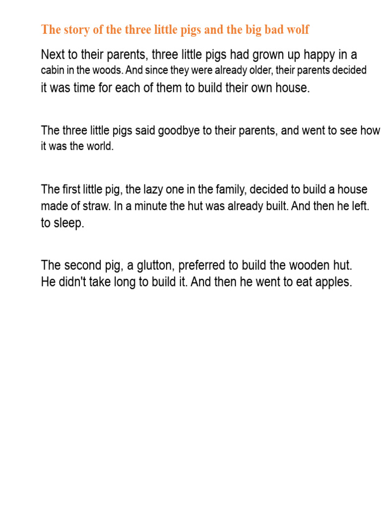 Three Little Pigs vs. Big Bad Wolf | PDF