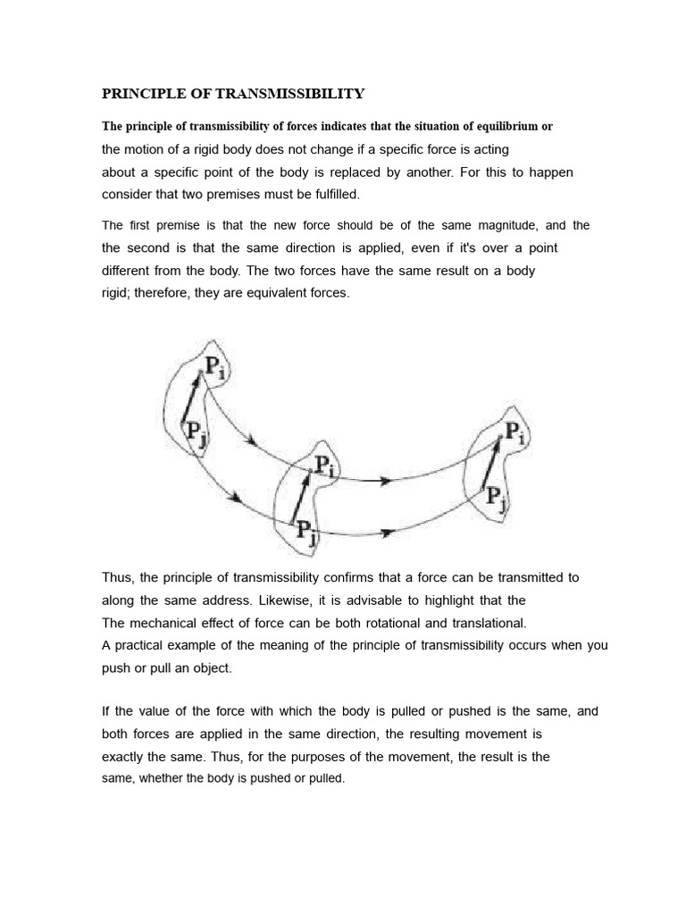 Principle of Transmissibility Explained | PDF | Force | Area