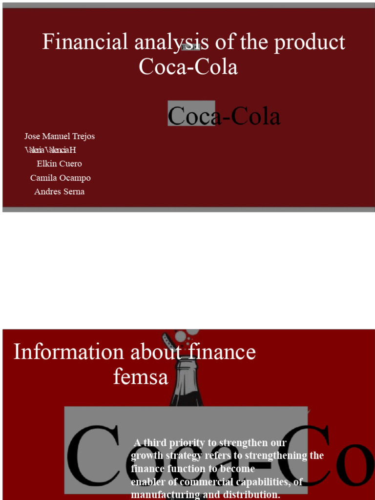 Financial Analysis of Coca Cola Products | PDF | Coca Cola | Economies