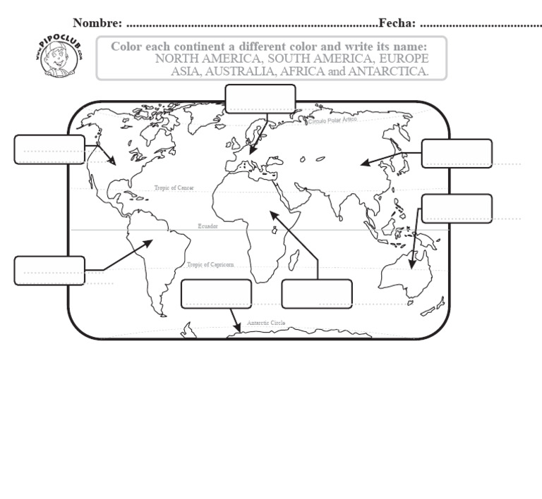 Continents Exercises PDF | PDF