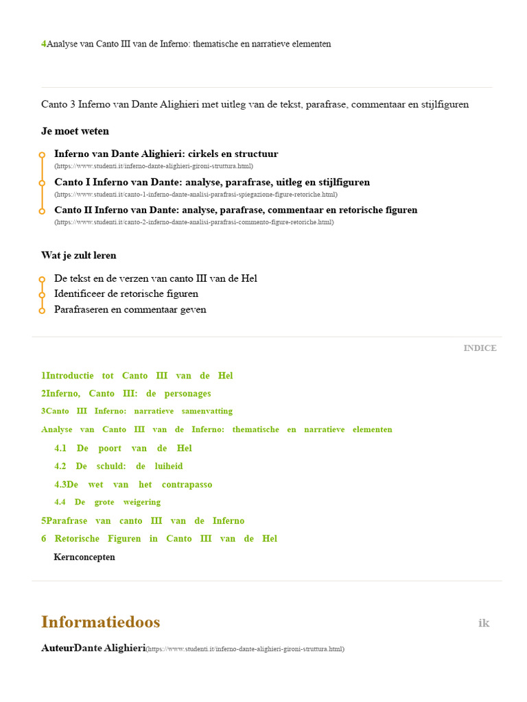 Canto 3 Inferno Van Dante | PDF