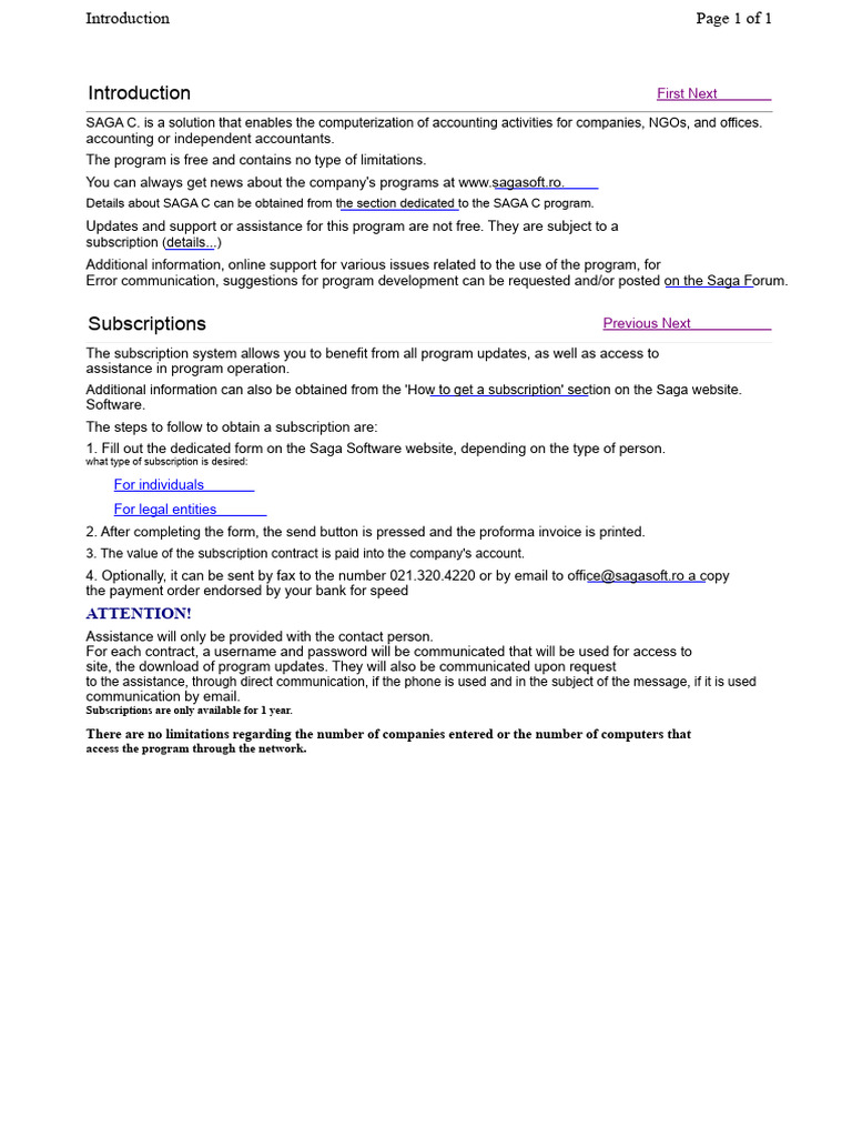 SAGA - Manual | PDF | Debits And Credits | Microsoft Windows
