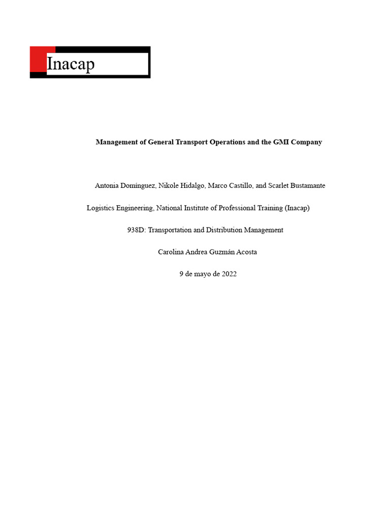 ADM TRANSPORT REPORT Final | PDF | Logistics | Transport