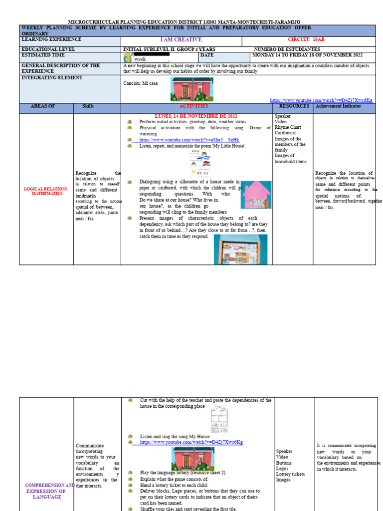 E.A 27 I Am Creative 4 Years | PDF | Rhythm | Vocabulary