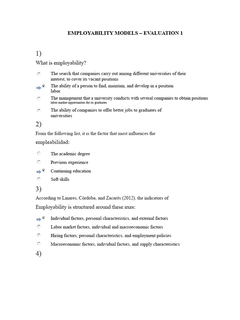 Employability Models - Assessment 1 | PDF | Employment | Labour Economics