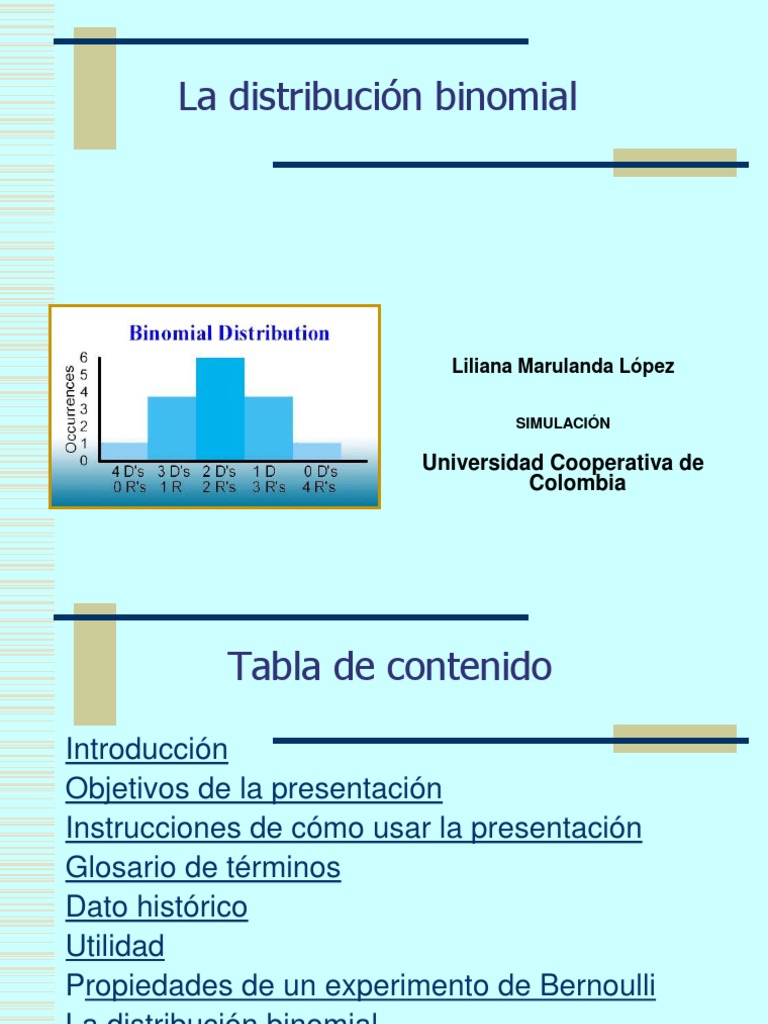 La Distribucion Binomial | Probabilidad | Distribución de probabilidad