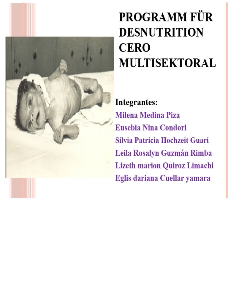 Programm zur Bekämpfung von Unterernährung in mehreren Sektoren | PDF