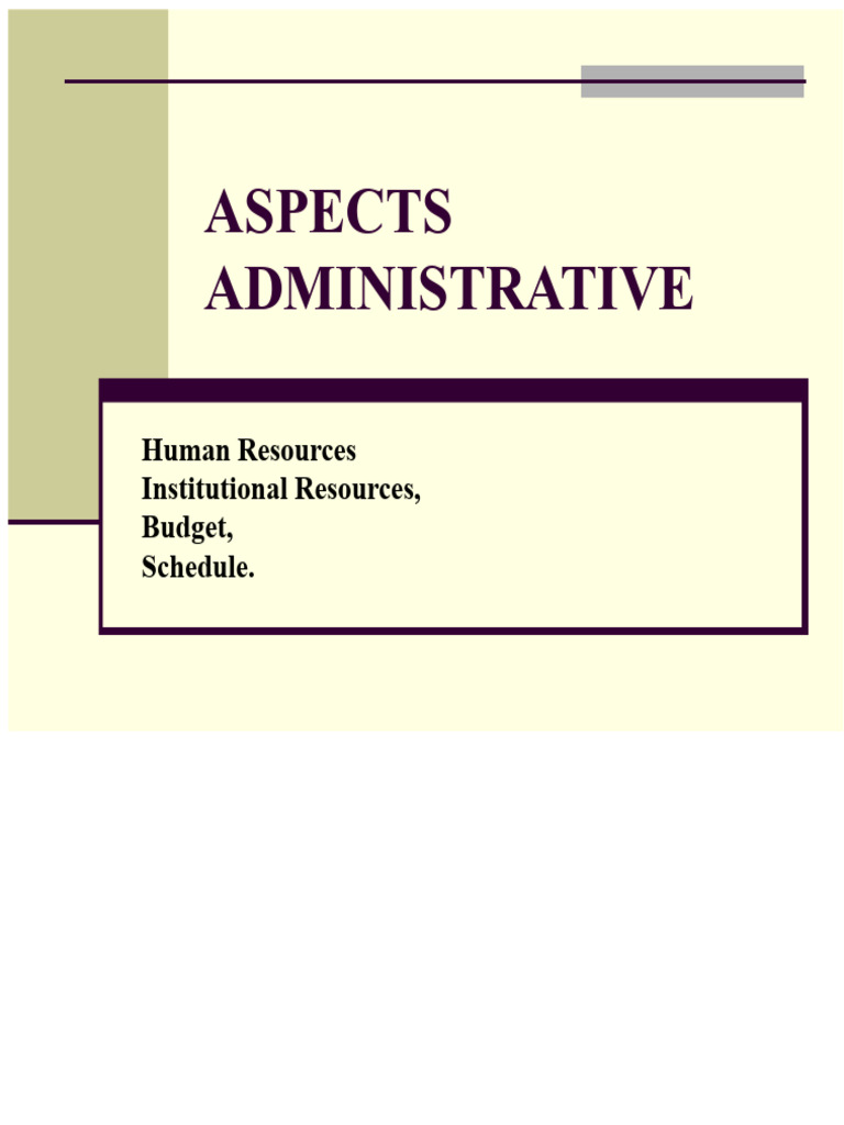 4.1 - 4.4 Administrative Aspects | PDF | Bibliography | Expense