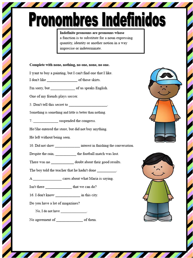 Understanding Indefinite Pronouns | PDF