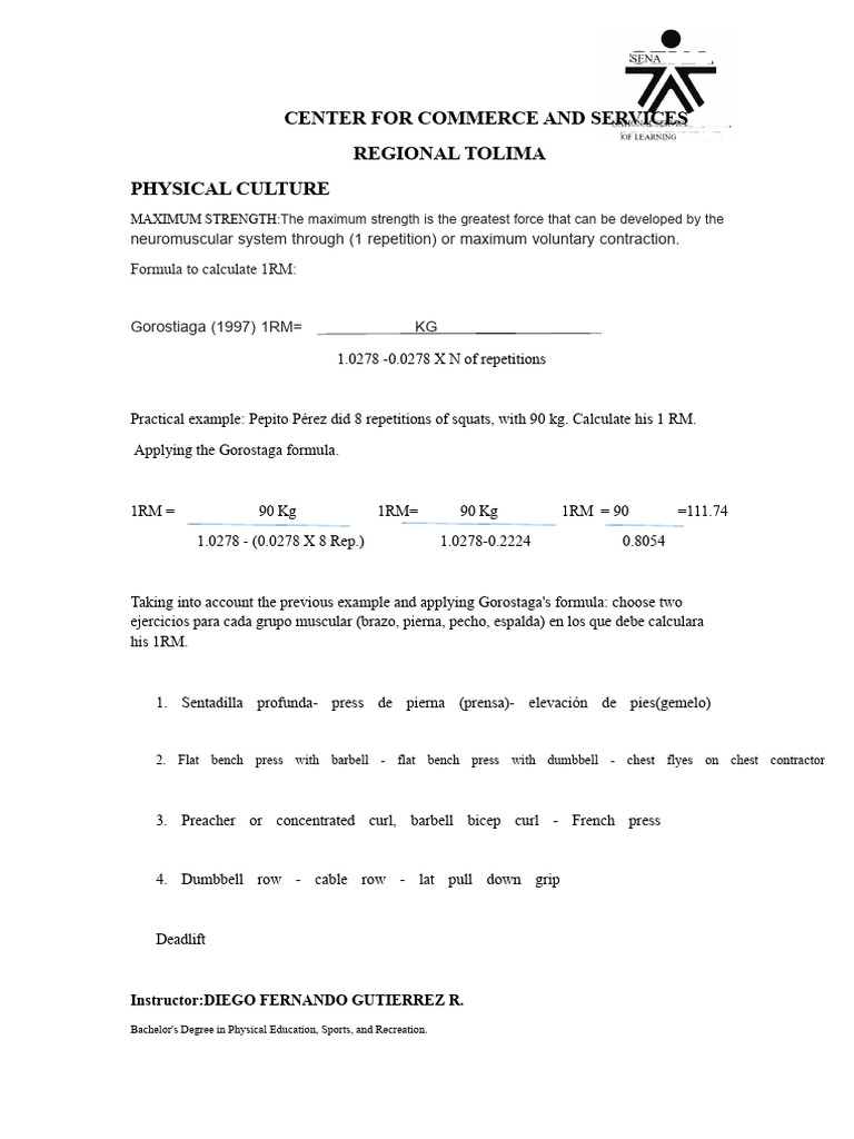 Maximum Strength Calculation Guide | PDF
