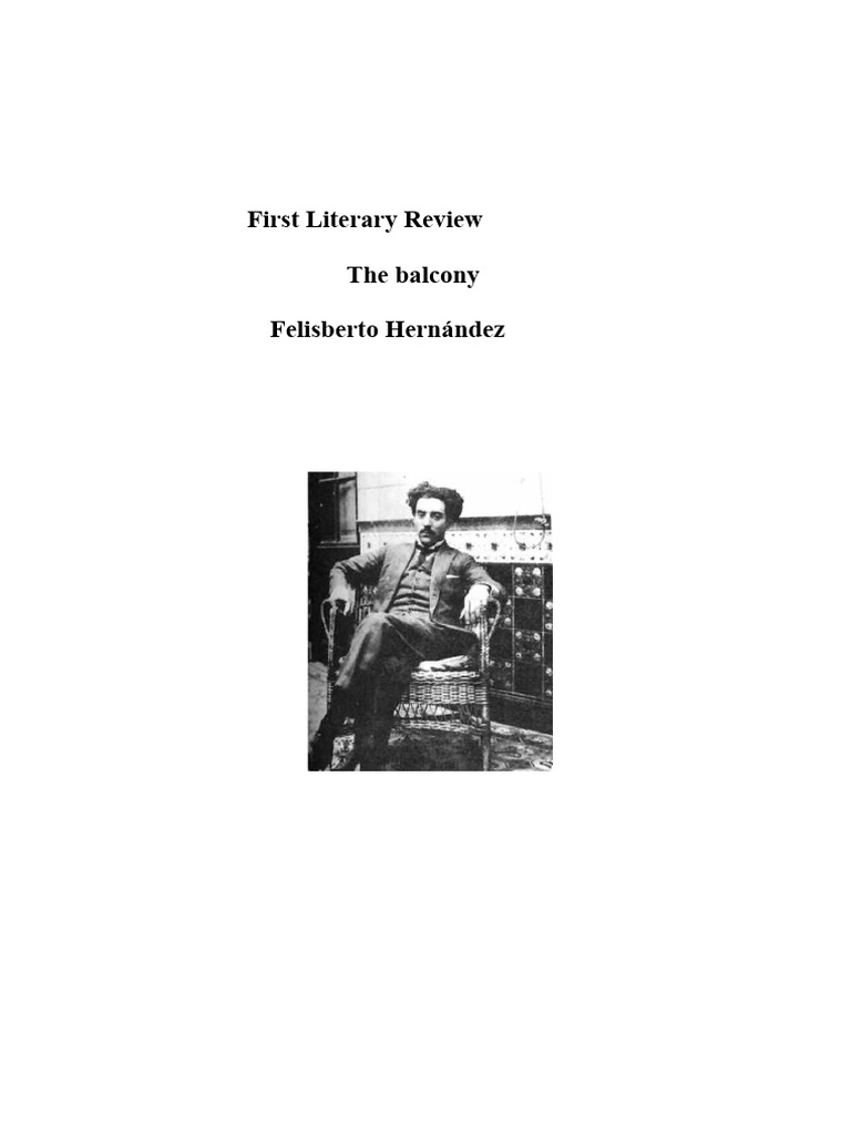 The Balcony Felisberto Hernandez | PDF