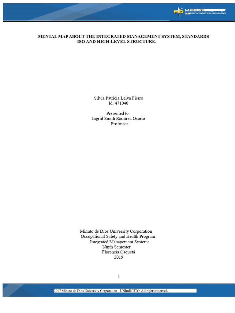 Mind Map About the Integrated Management System | PDF | Mind | Business