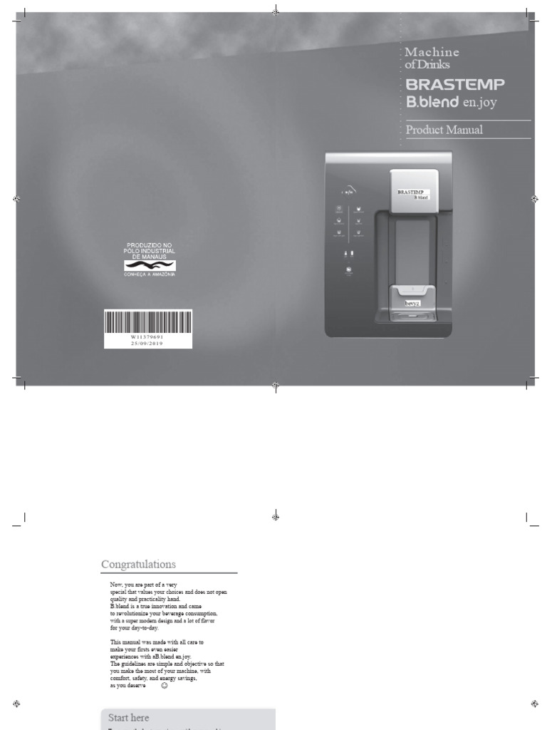 Bblend BPG40D Purus Compacted Manual | PDF | Water | Leak